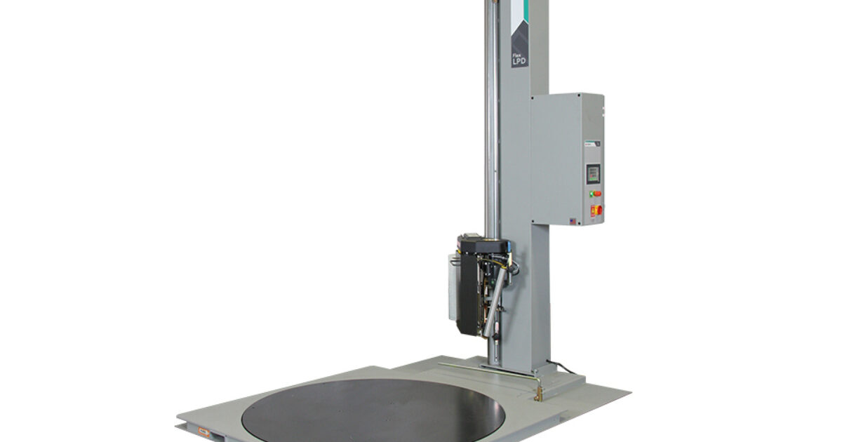 Turntable Pallet Wrapper Low Profile Deluxe - Semi-Automatic Stretch ...