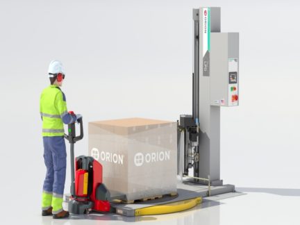 Turntable Pallet Wrapper Low Profile Deluxe - Semi-Automatic Stretch ...