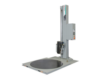 Turntable Pallet Wrapper Low Profile Deluxe - Semi-Automatic Stretch ...