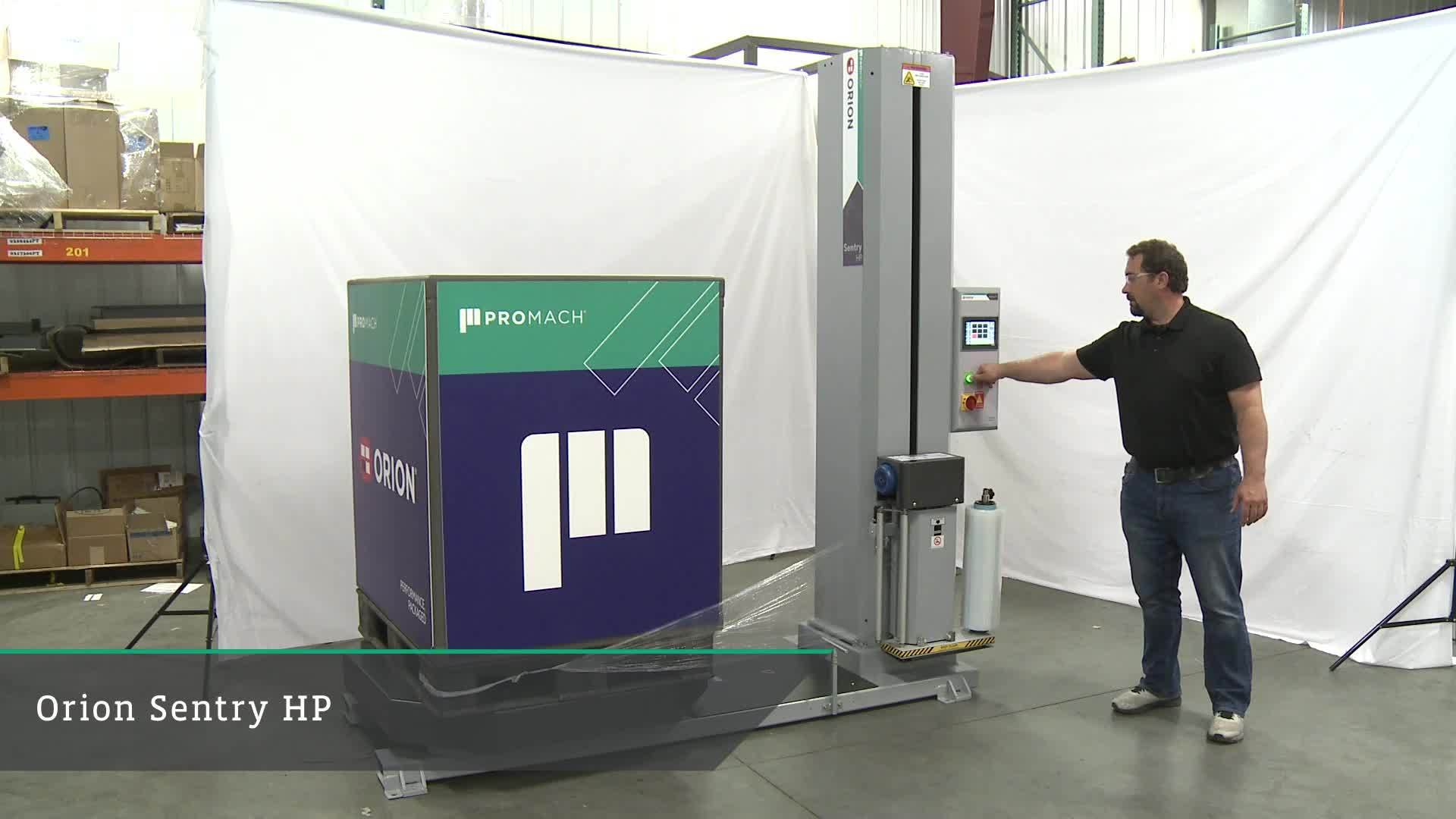 Sentry Semi-Automatic Stretch Wrapper - Low Profile Turntable | Orion